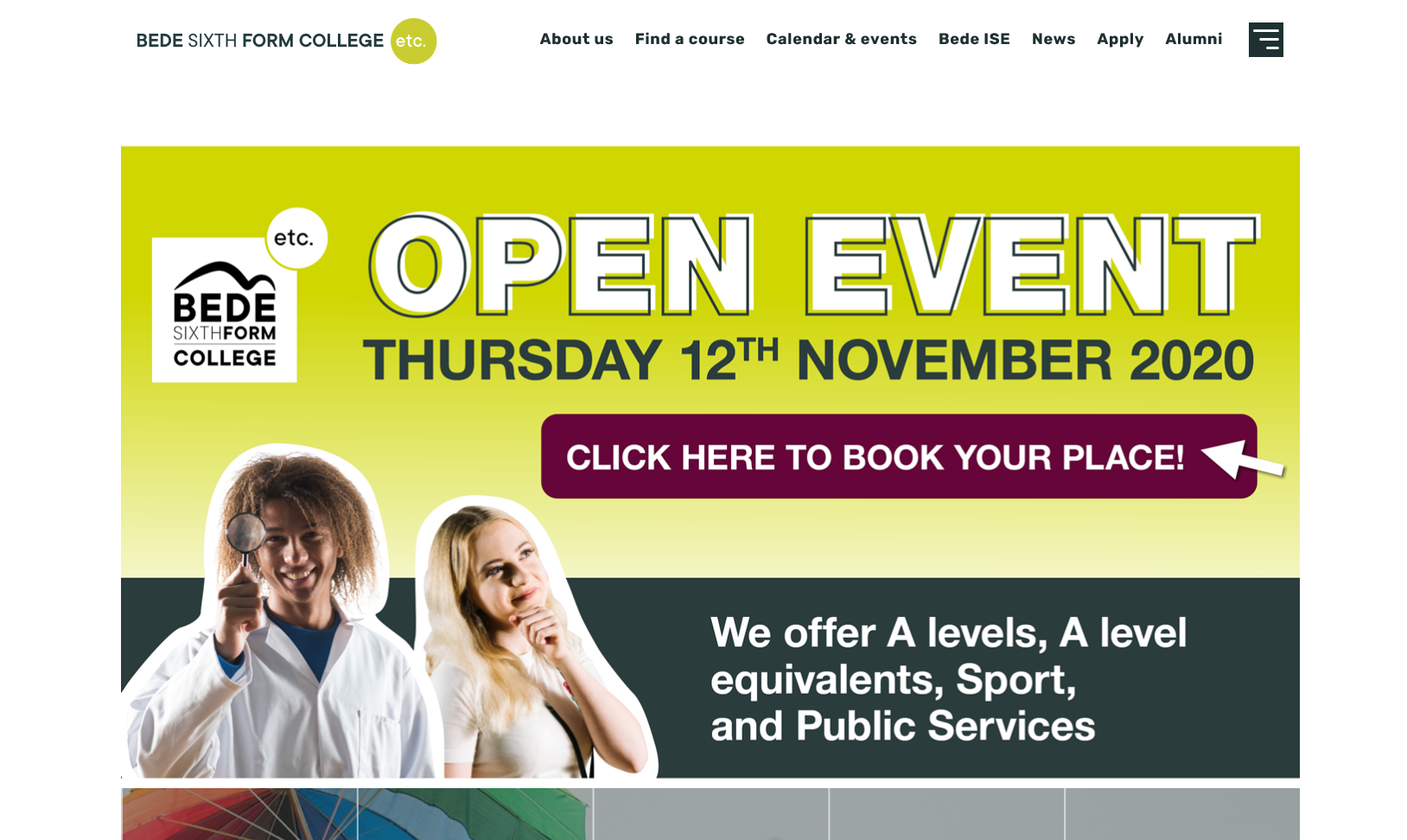 Find your inspiration with our new-look website | Bede Sixth Form College